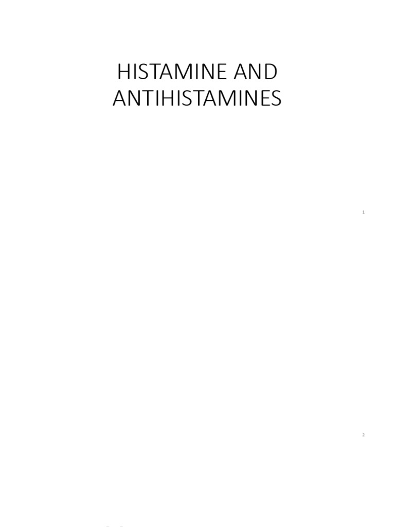 Histamine and Antihistamines | PDF | Gastroesophageal Reflux Disease ...