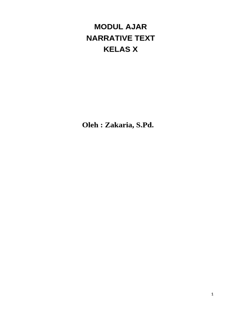 MODUL AJAR Narrative Observasi | PDF