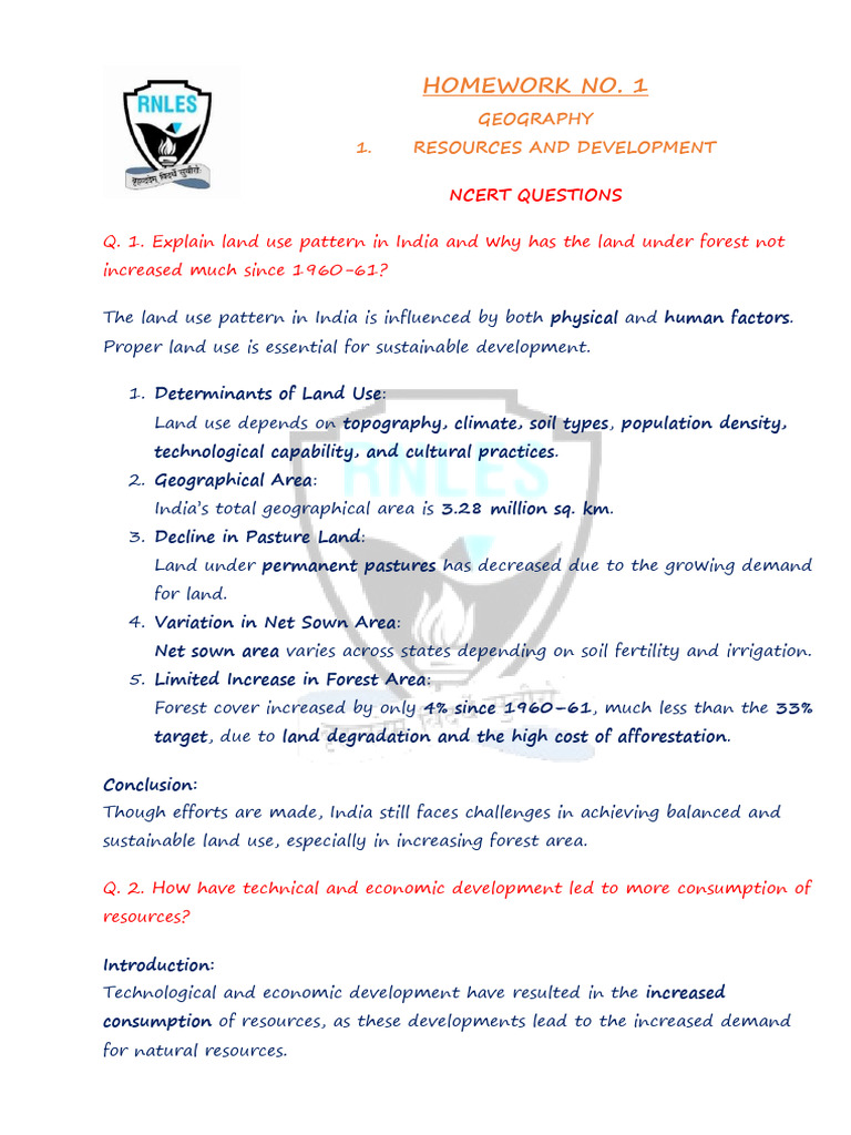 Resources and Development Class 10th | PDF | Soil | Sustainability