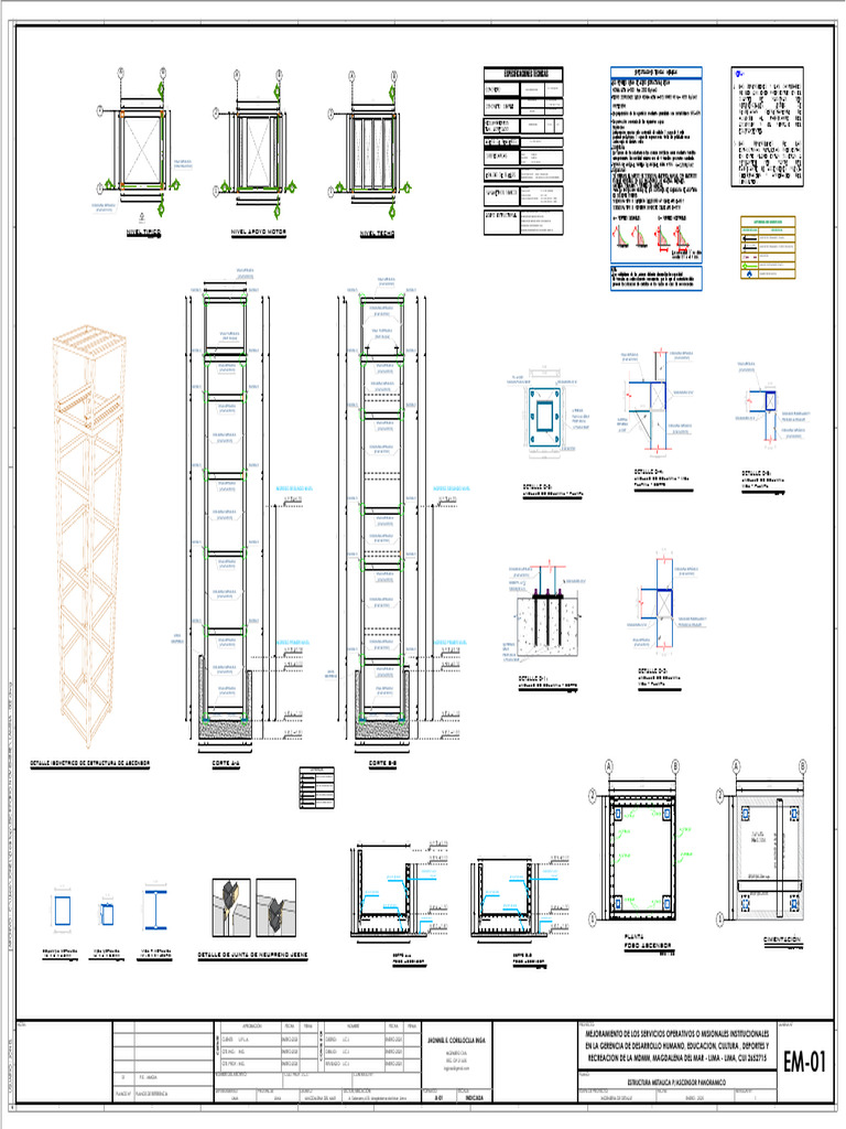 Em-01 - Estructuras Asc. Pan.02 Tramos - Mod2!22!01-Model | PDF