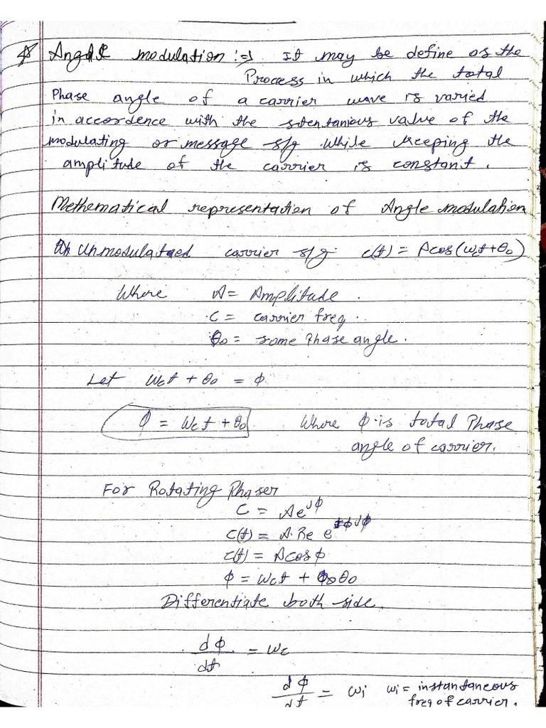 Angle Modulation | PDF