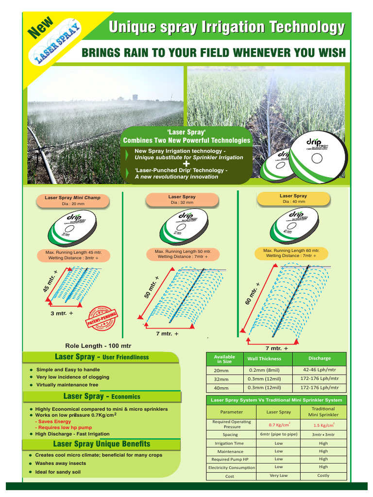 Laser Spray Irrigation System Overview | PDF