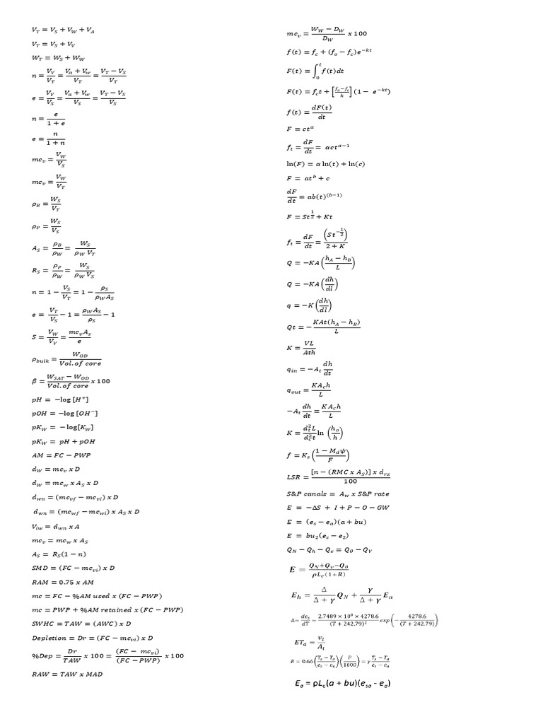 Irrigation Formula | PDF