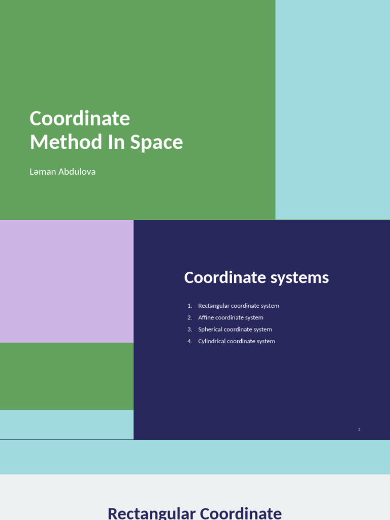 Coordinate Systems in Space Explained | PDF | Cartesian Coordinate ...