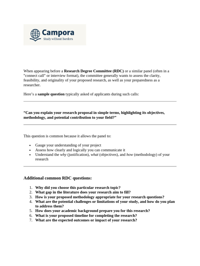 Additional Common RDC Questions:: Why What How | PDF