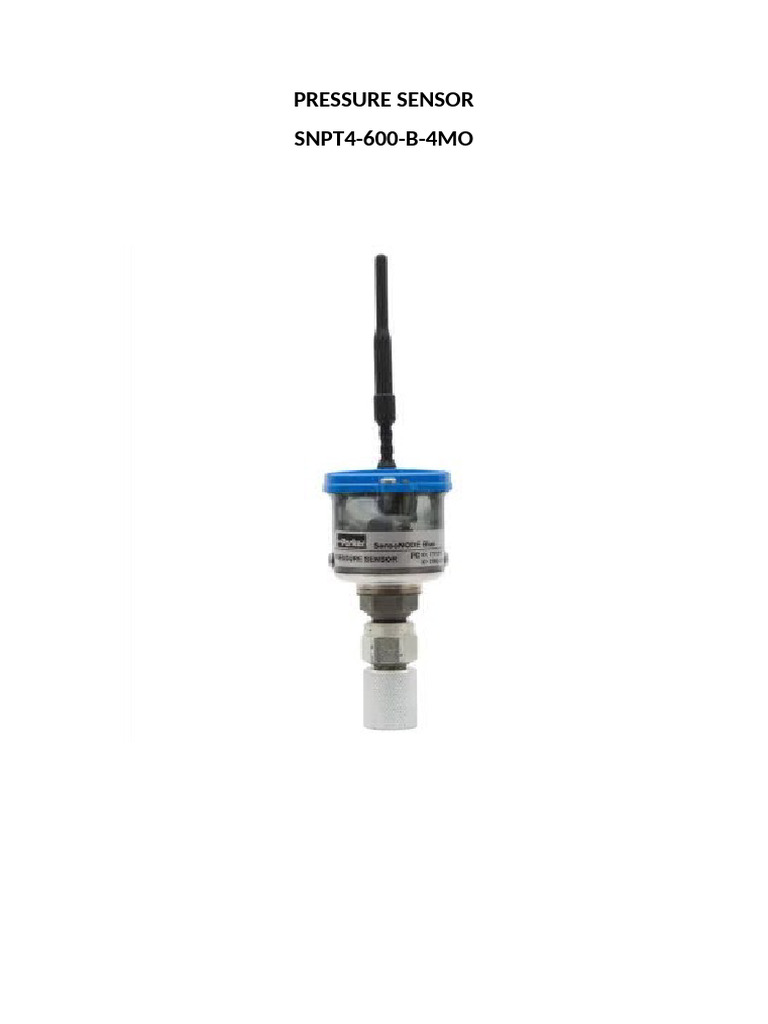 Pressure Sensor | PDF
