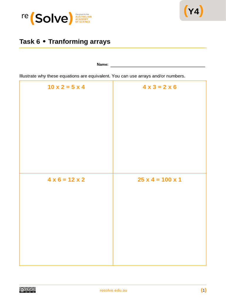 Task6 TransformingArrays StudentSheet | PDF