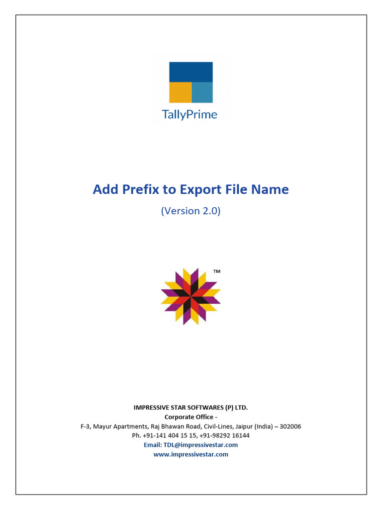 User Manual With FAQs - Add Prefix To Export File Name - 2.0 | PDF ...