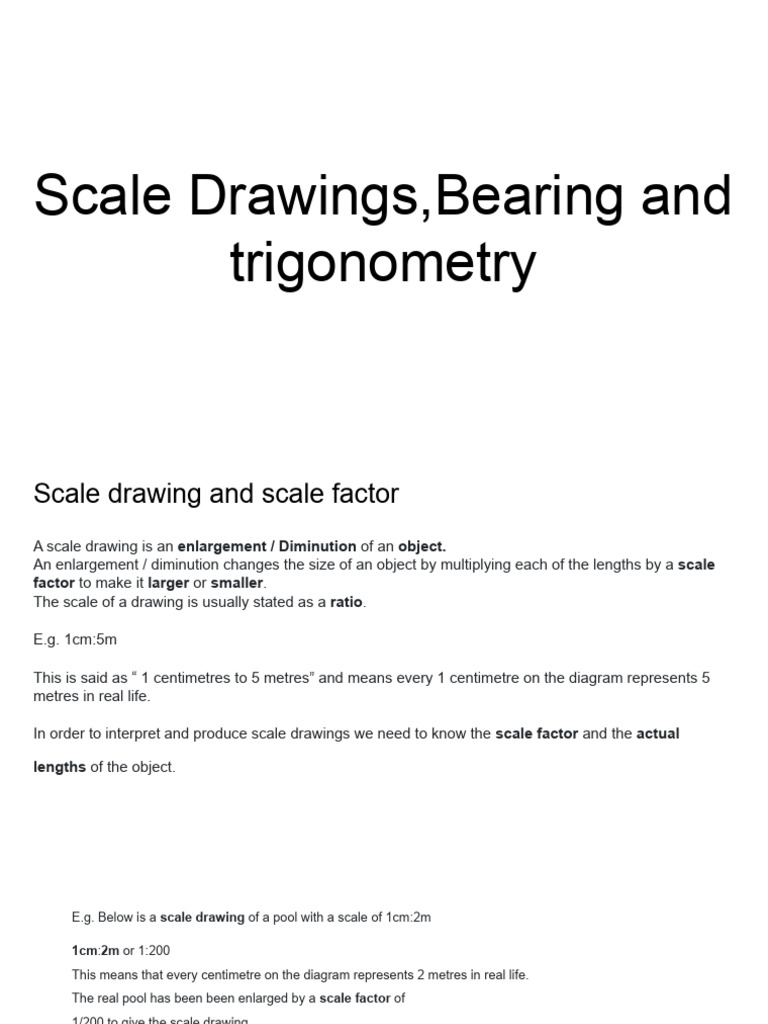 Scale Drawings and Bearings Explained | PDF