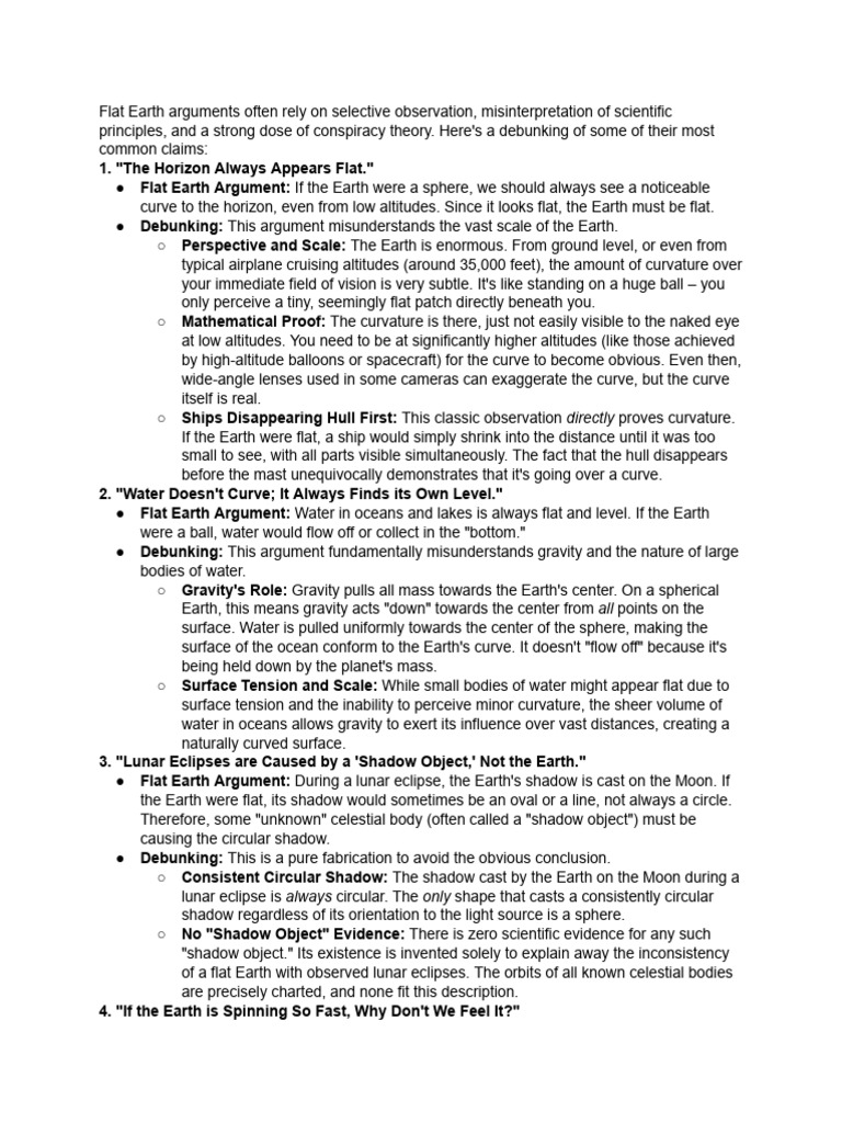 Debunk Some of Flat Earthers Argument | PDF | Moon | Eclipse