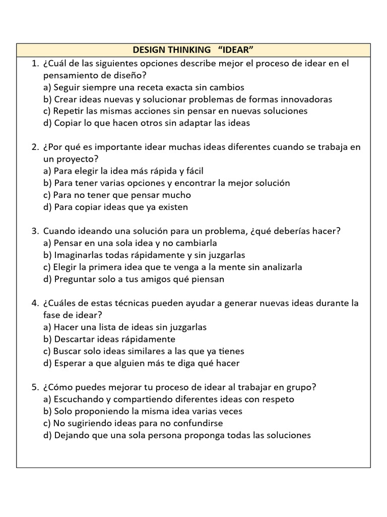 Práctica Design Thinking "Idear" Sesion #5 2025 | PDF | Soldadura | Construcción