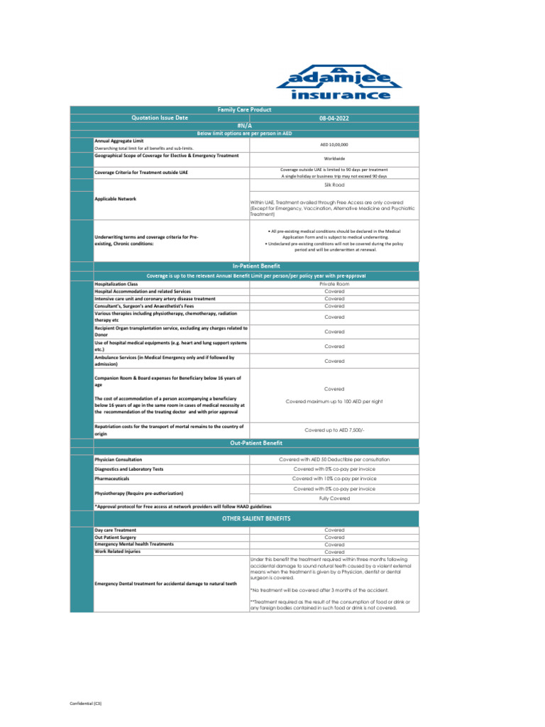 Adamjee Fees and Coverage Details | PDF | Patient | Hepatitis C