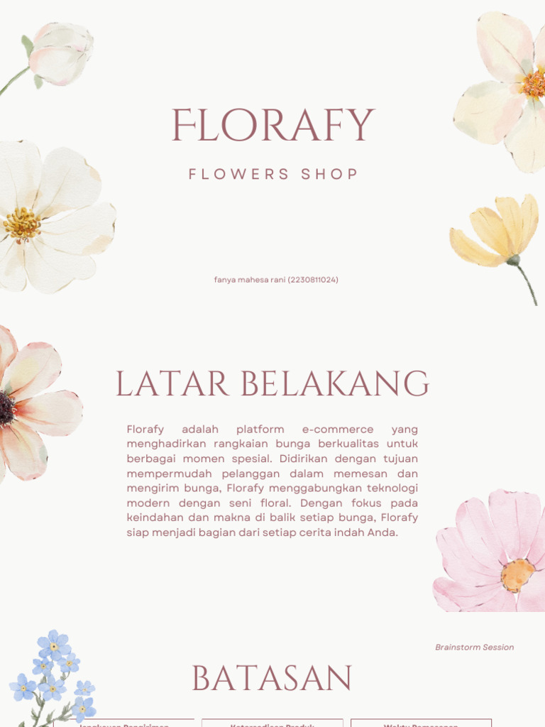 Desain E-Commerce (Florafy) | PDF