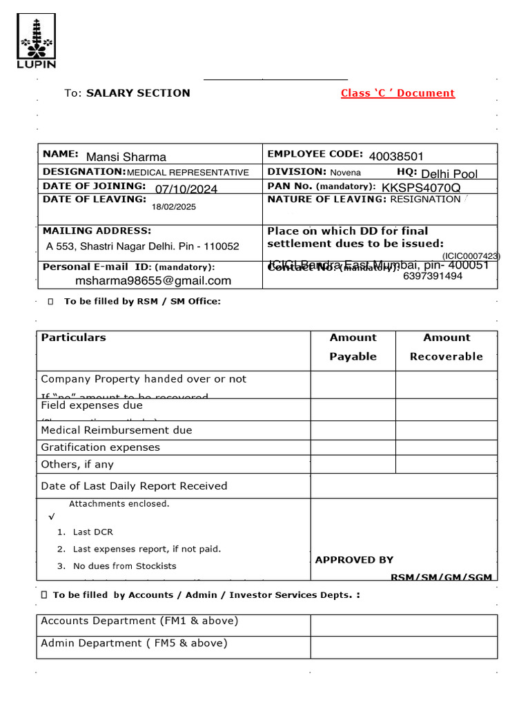 Clearance Certificate Memo Template | PDF | Employee Relations