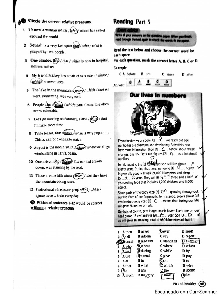 Unit 9 Ejercicios Part 2 Cambiredge English. Complete Pet | PDF