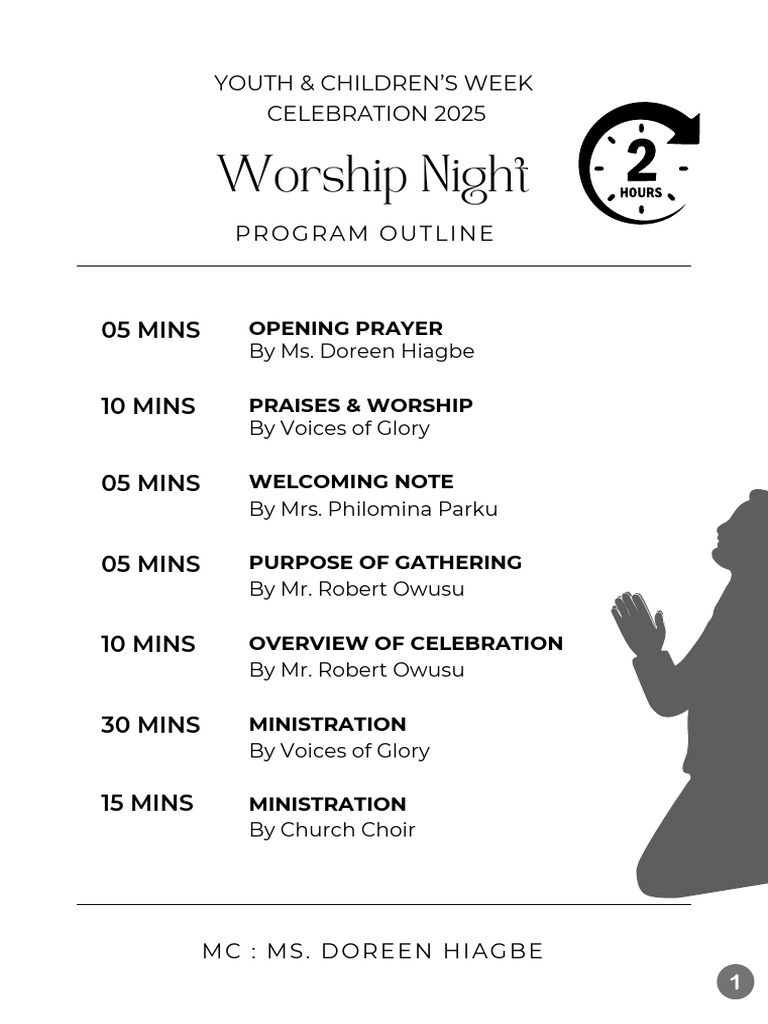 Worship Night Program Outline 2025 | PDF