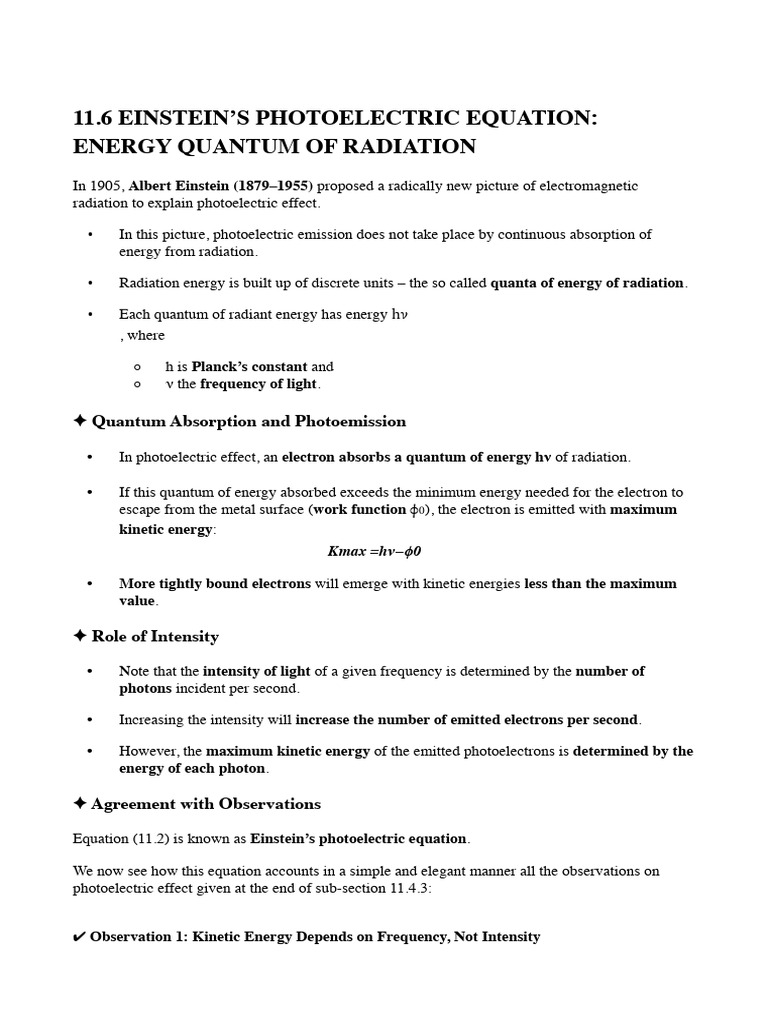 Photoelectric Equation Uncandid | PDF | Photoelectric Effect ...