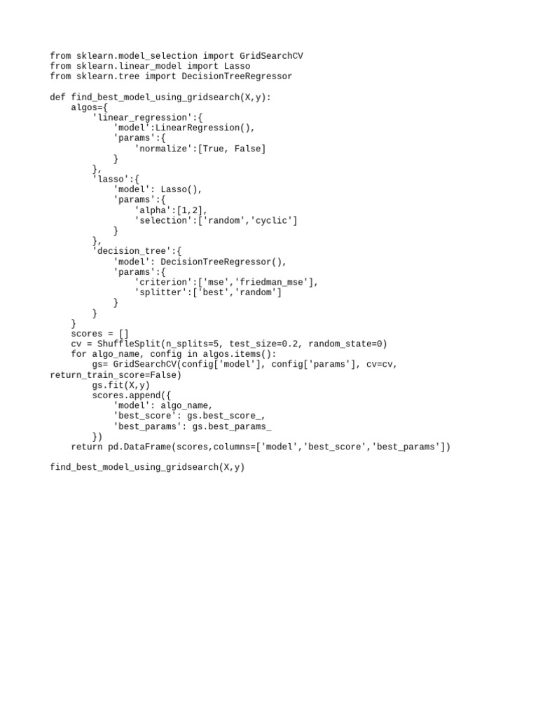 From Sklearn - Model - Selection Import | PDF