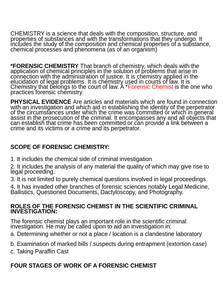 New Chem3 | PDF | Witness | Forensic Science