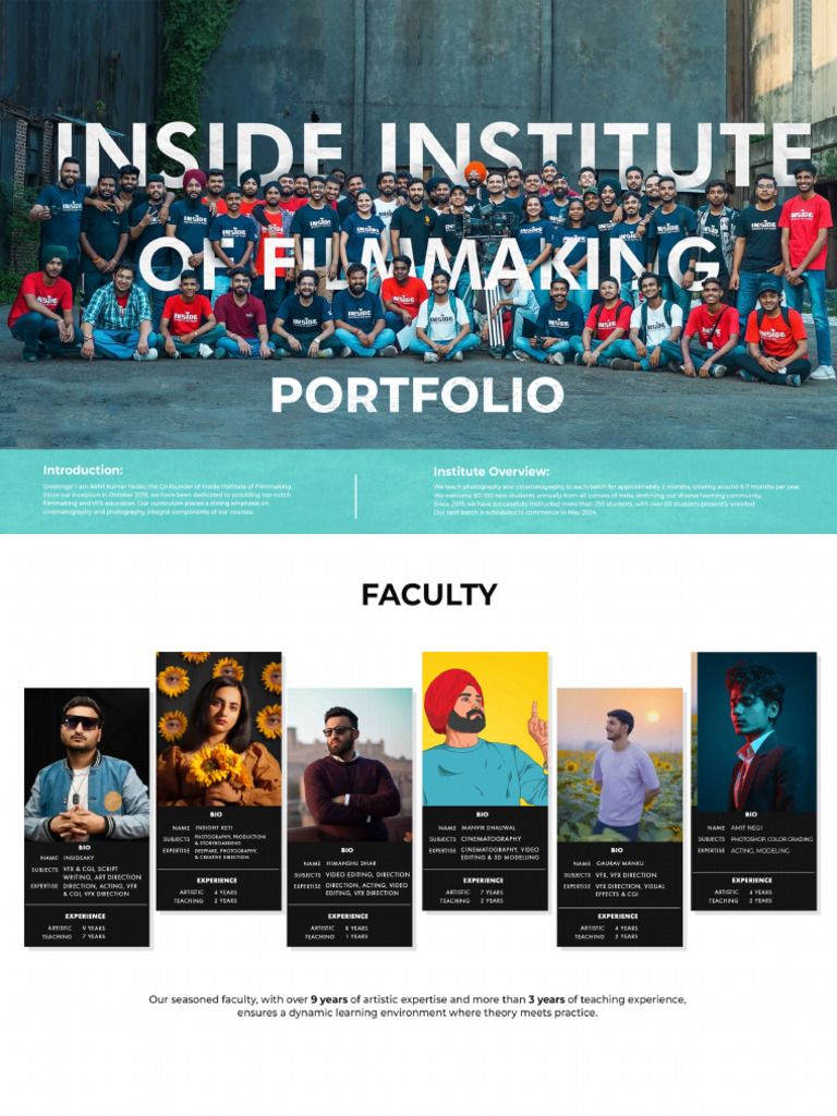 Inside Institute of Filmmaking Portfolio | PDF