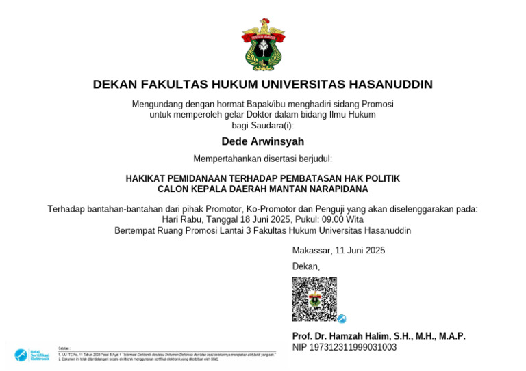 Undangan Dede Arwinsyah | PDF