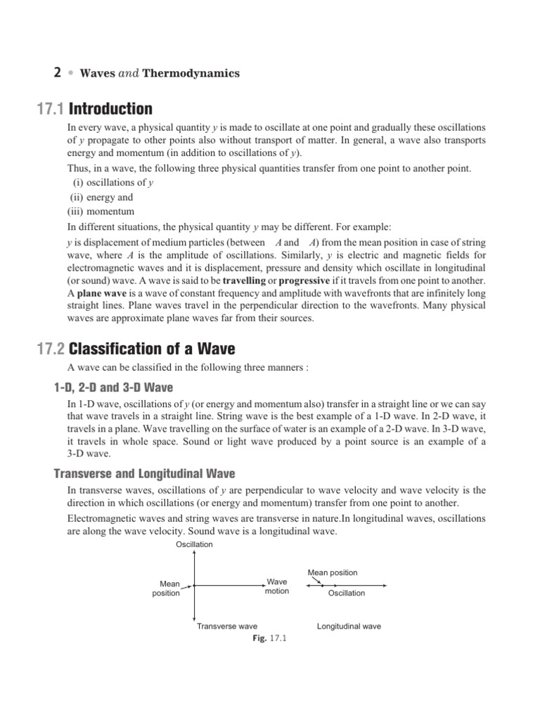 Waves and Thermodynamics Overview | PDF | Waves | Sound