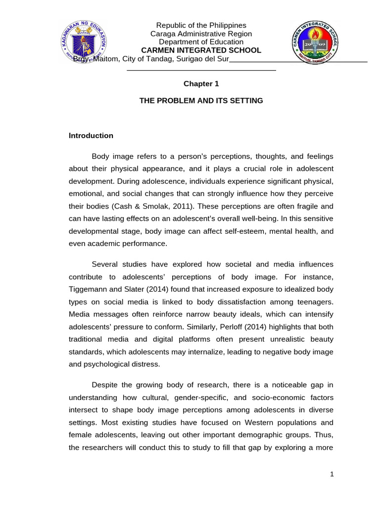 Adolescent Body Image Perceptions Study | PDF | Body Image | Adolescence