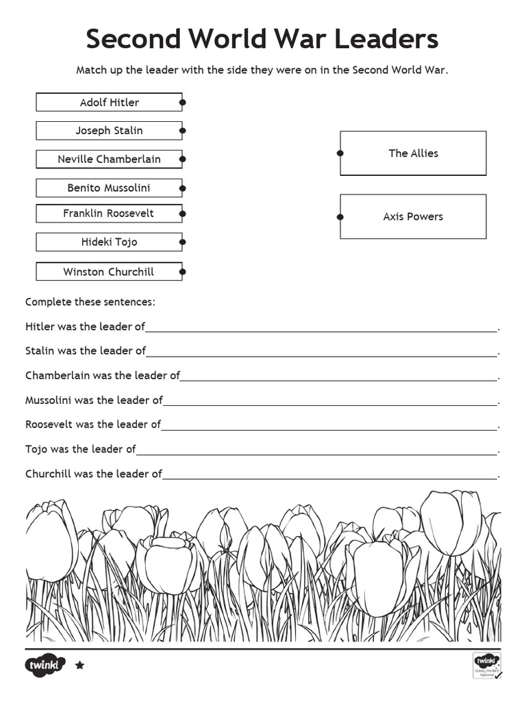 Leders Second World War WORKSHEET | PDF