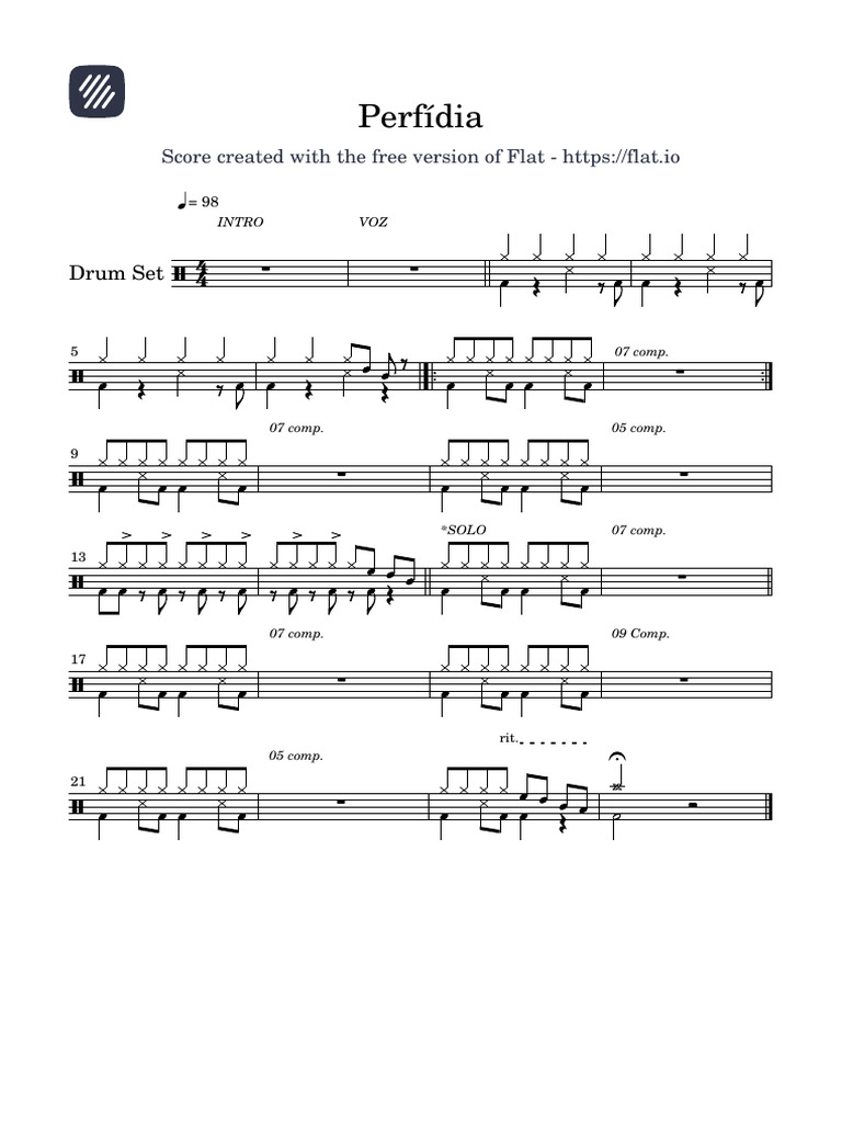 Perfídia Chords and Score | PDF