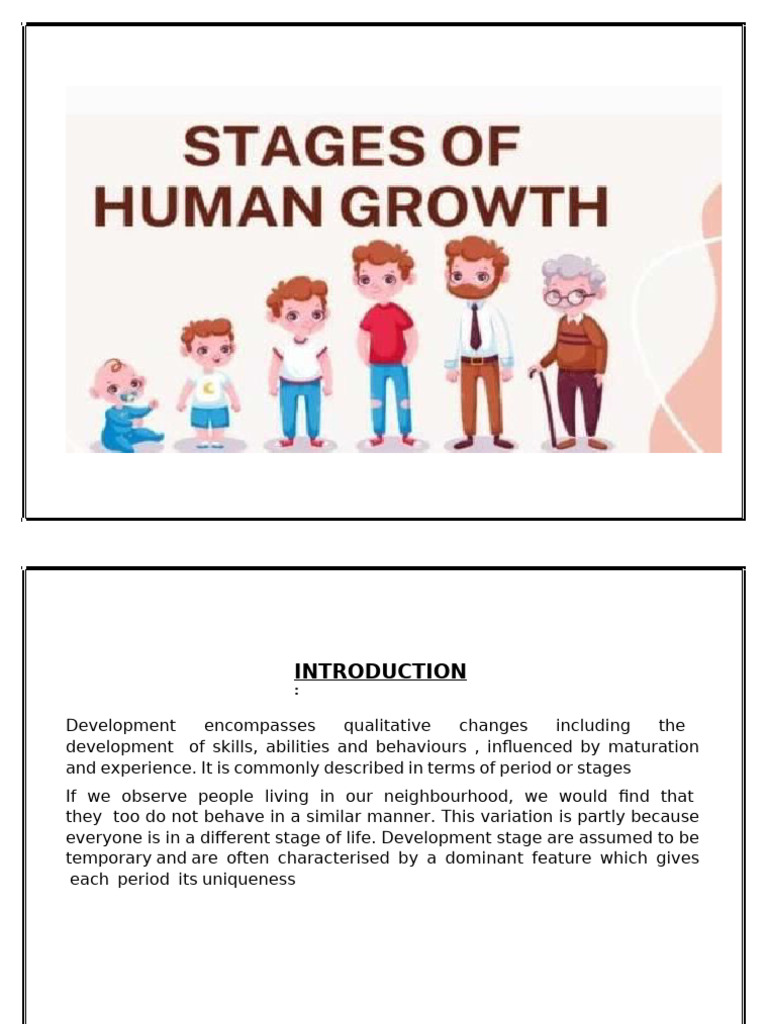 Stages of Human Growth | PDF | Adolescence | Ageing