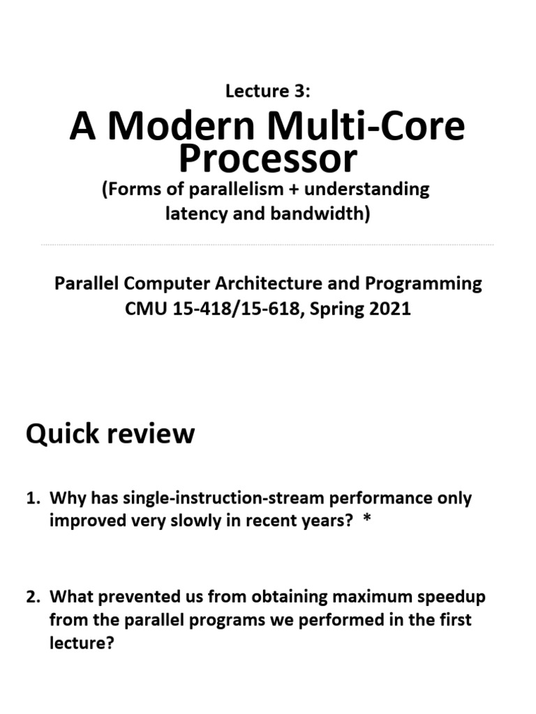 03 Ch1 BasicArch Parallel | PDF | Parallel Computing | Software Engineering
