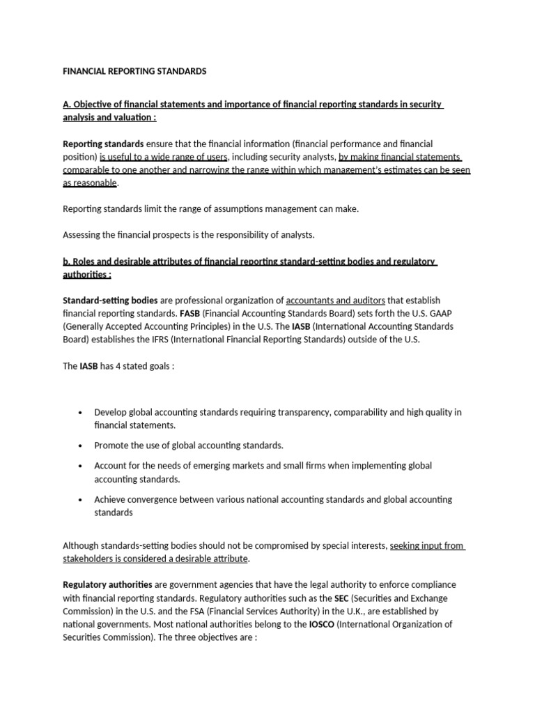 Financial Reporting Standards | PDF | Financial Accounting Standards ...