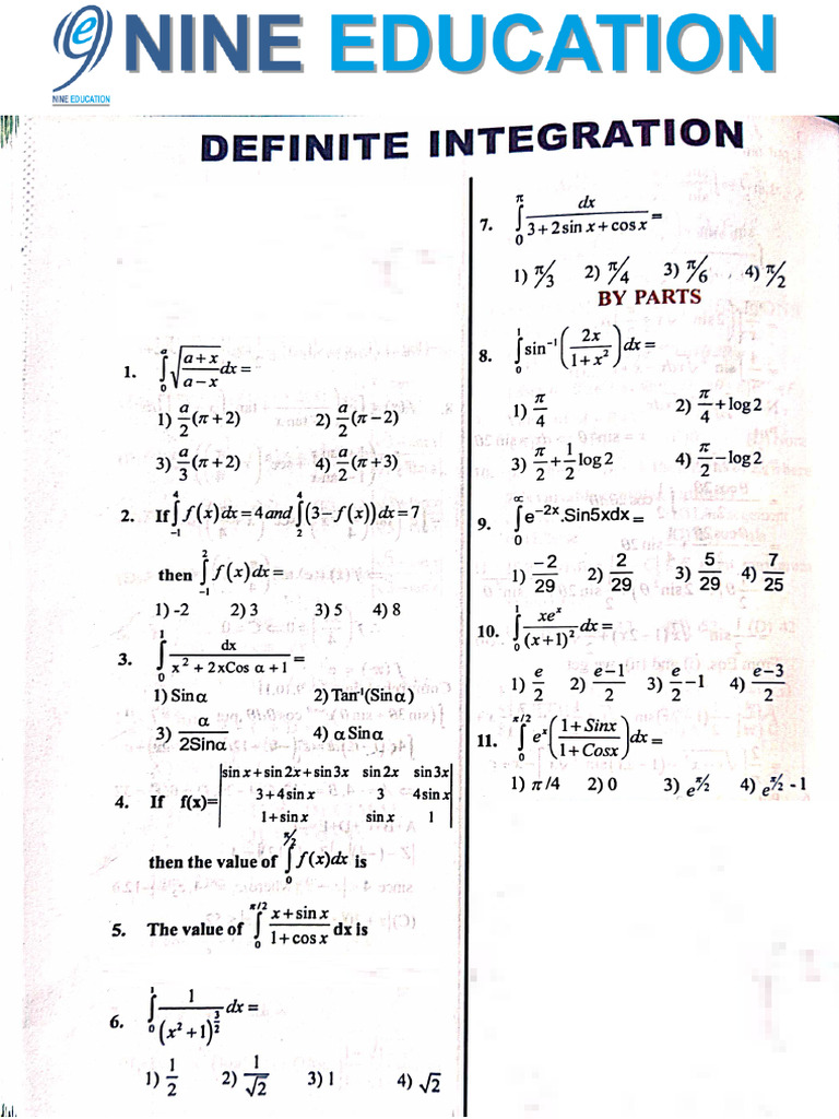 Definite Integration | PDF