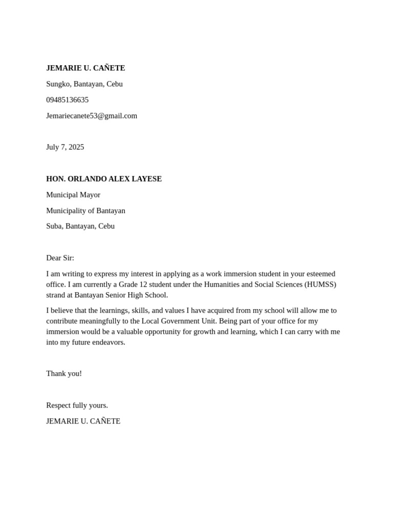 Jemarie U. Cañete | PDF