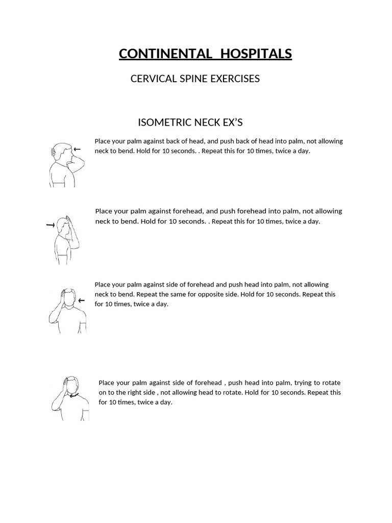 CHL Cervical Spine Ex's | PDF
