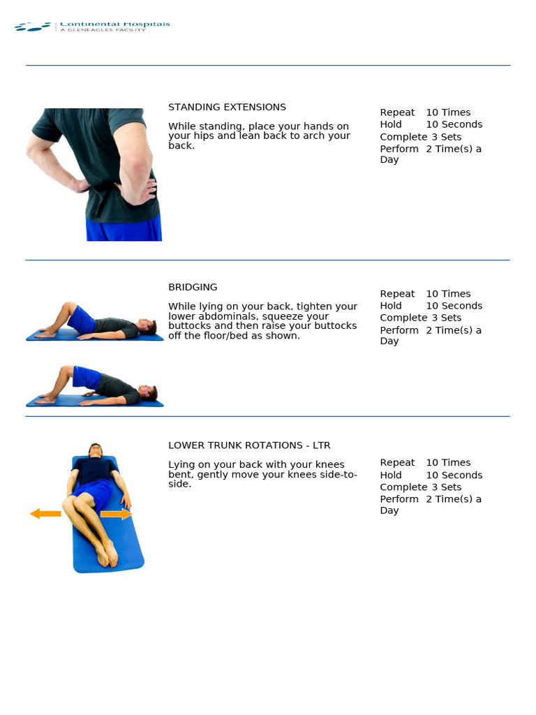Lumbar+Extension+Exercises Protected | PDF | Pelvis | Musculoskeletal ...