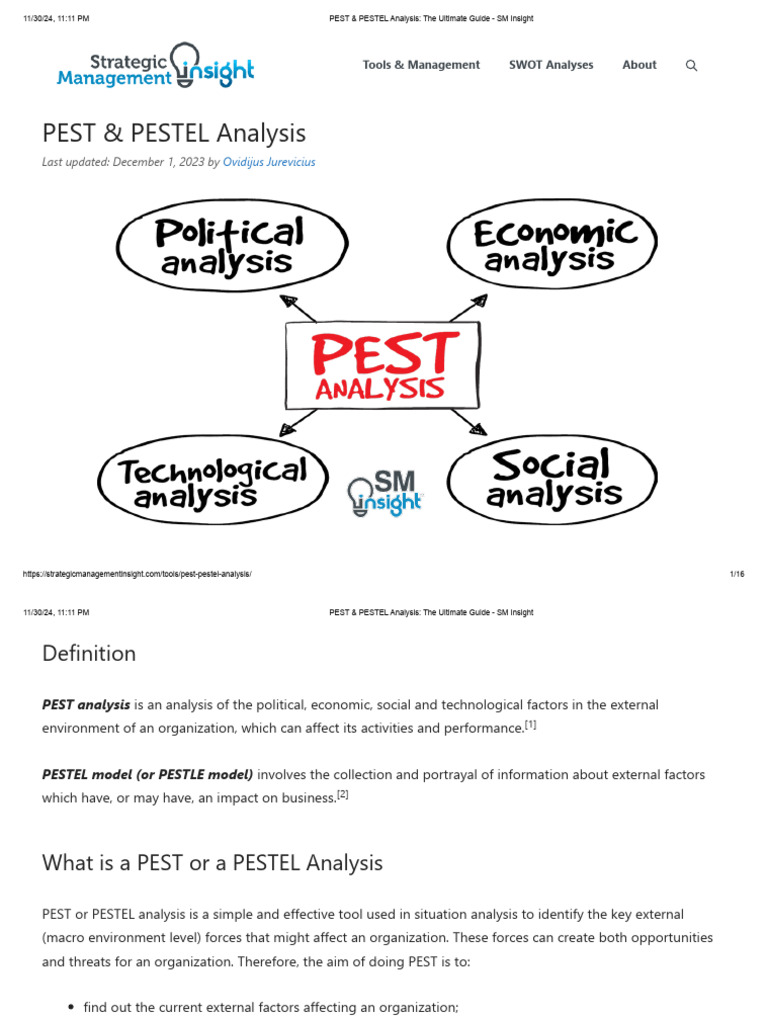 PEST & PESTEL Analysis - The Ultimate Guide - SM Insight | PDF | Business | Economies