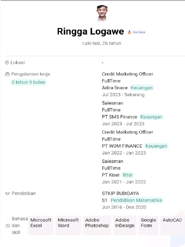 CV Ringga Logawe (Medan) | PDF