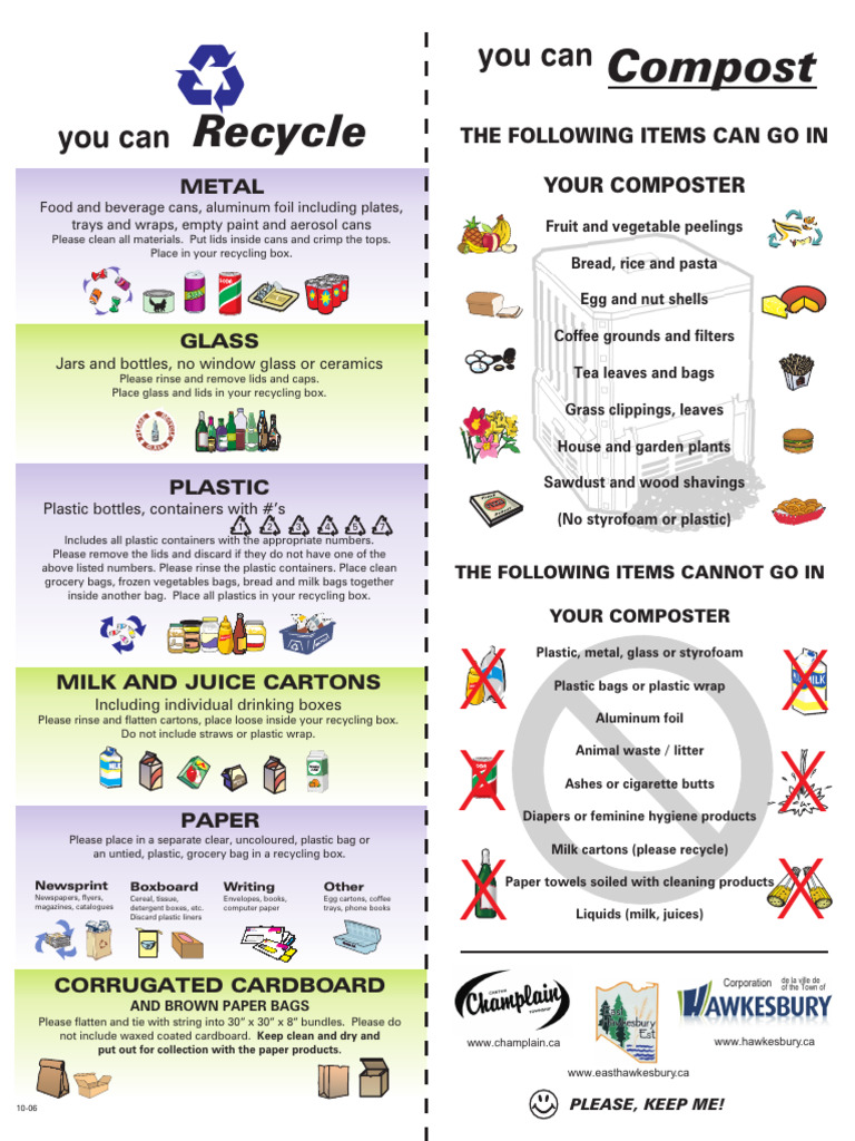 Garbage Recycling Flyer en | PDF | Recycling