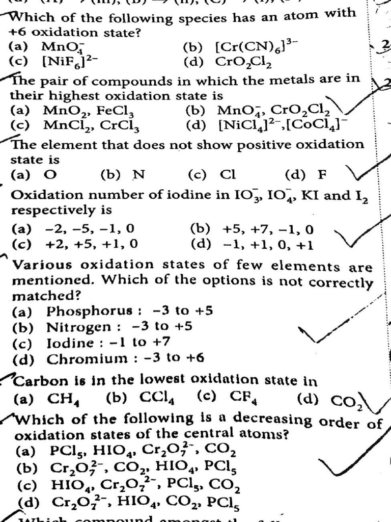 11th Chemistry 12.08.24 Hallbol ASSIGNMENT | PDF | Redox | Chromium