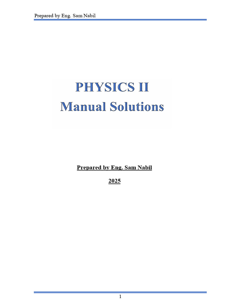 Sam Nabil PHYSICS II25-26 - Manual Solutions | PDF | Pressure | Density