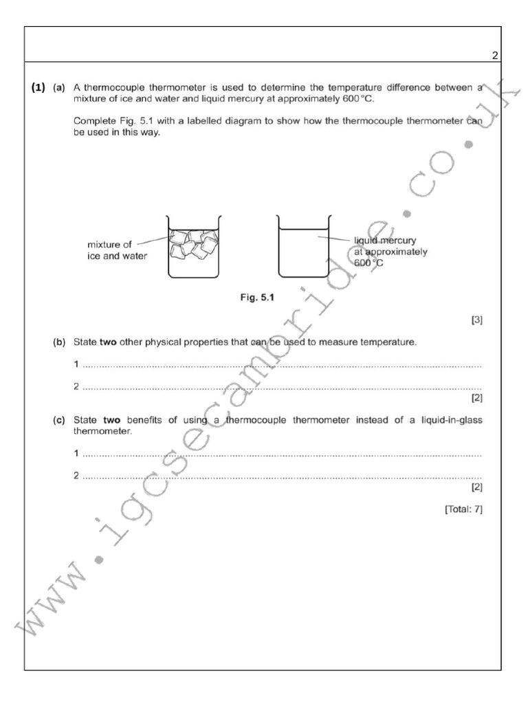 Thermal Physics Worksheet 2 | PDF