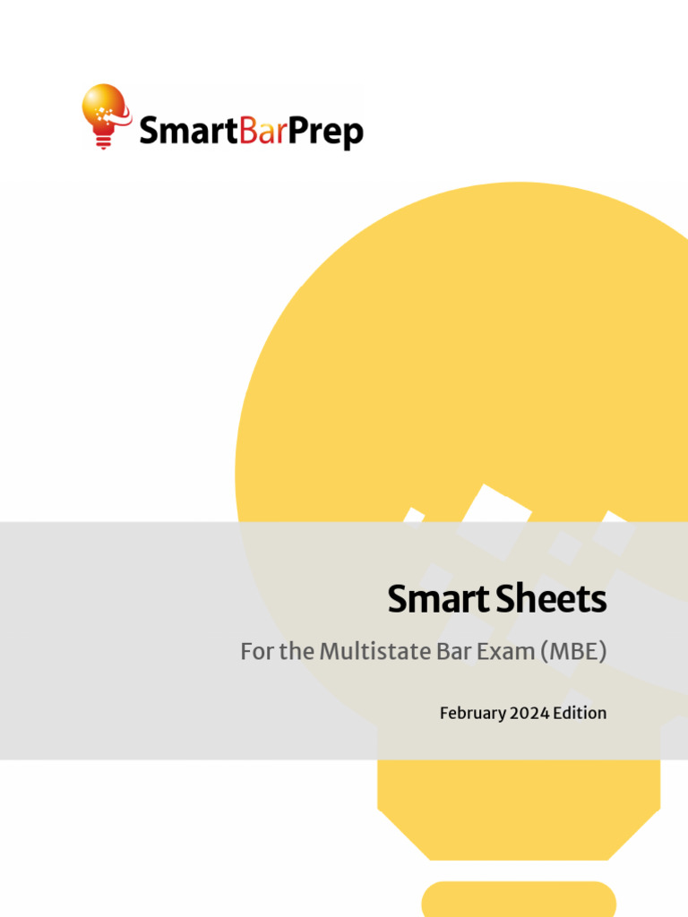 Mbe Smart Sheets Feb 2024 | PDF | Collateral Estoppel | Diversity ...
