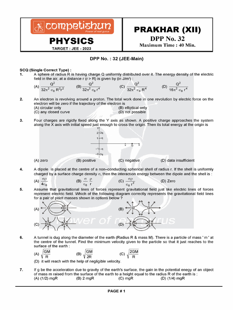 DPP 32 Physics | PDF