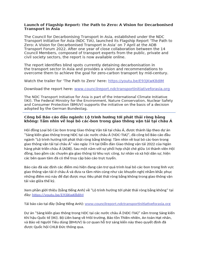 Launch of Flagship Report - Path To Zero | PDF