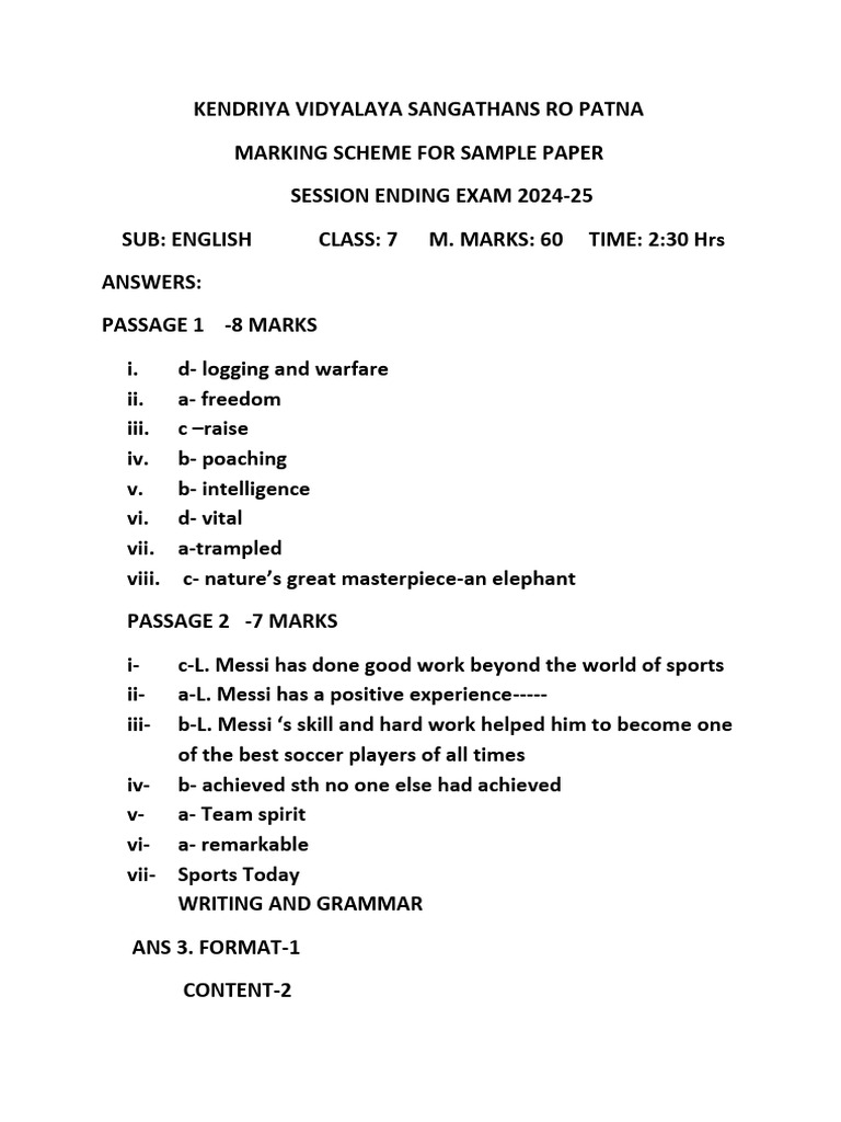 Practice Paper Vii Session Ending 2025 | PDF