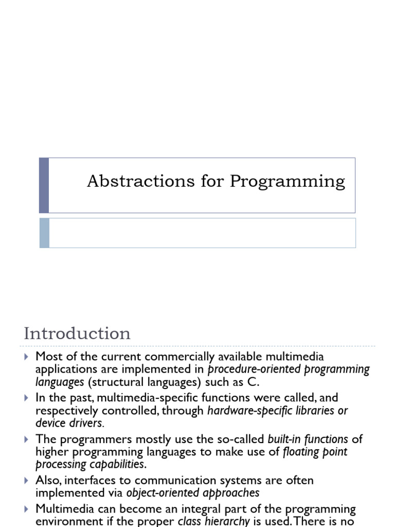 CH-10 Abstractions For Programming | PDF | Class (Computer Programming) | Method (Computer ...