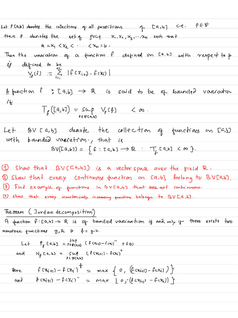 Functions of Bounded Variations | PDF | Measure Theory | Mathematical Physics