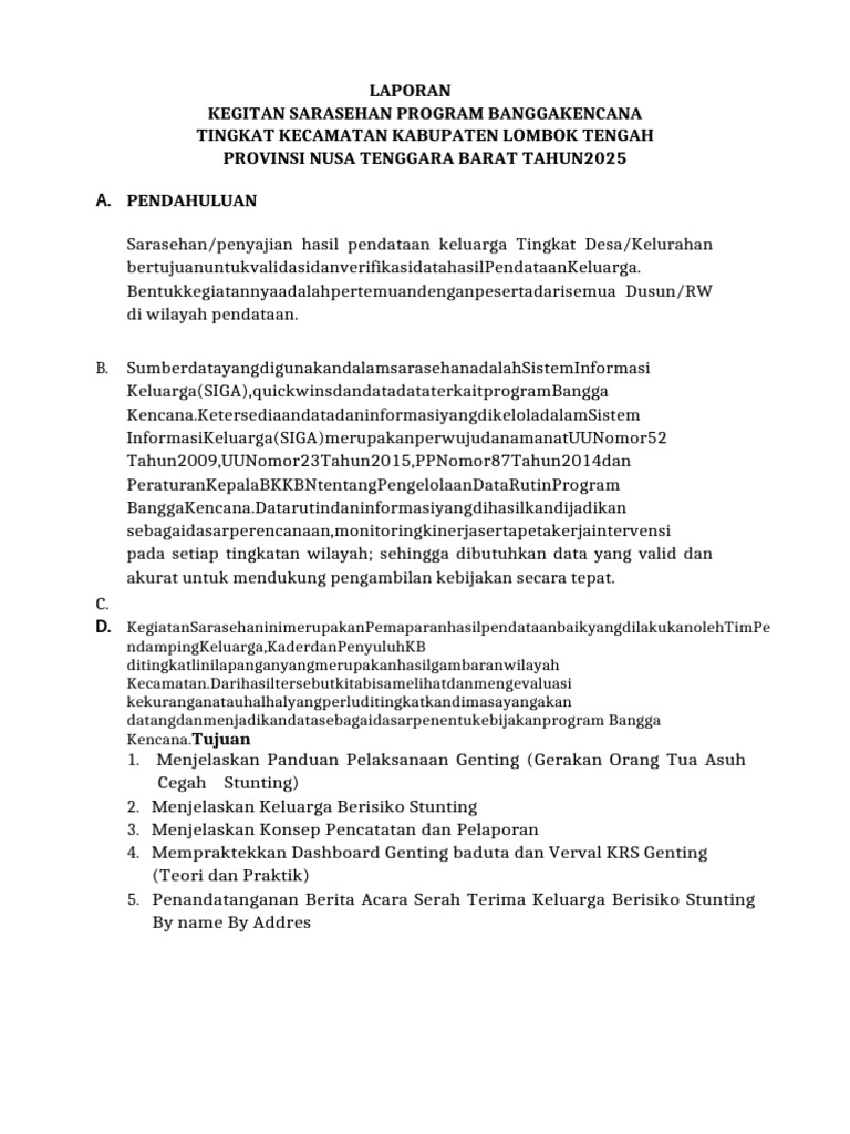 Sarasehan Program Bangga Kencana 2025 | PDF
