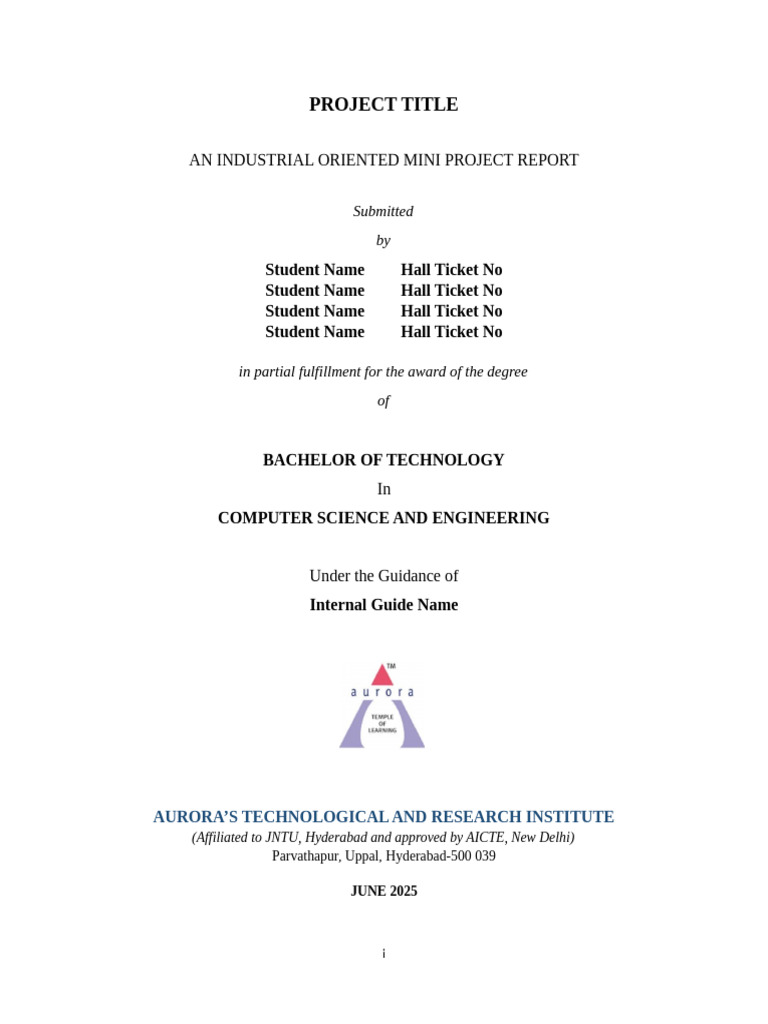 Mini Project Report - Cover Pages | PDF | Social Psychology | Psychology